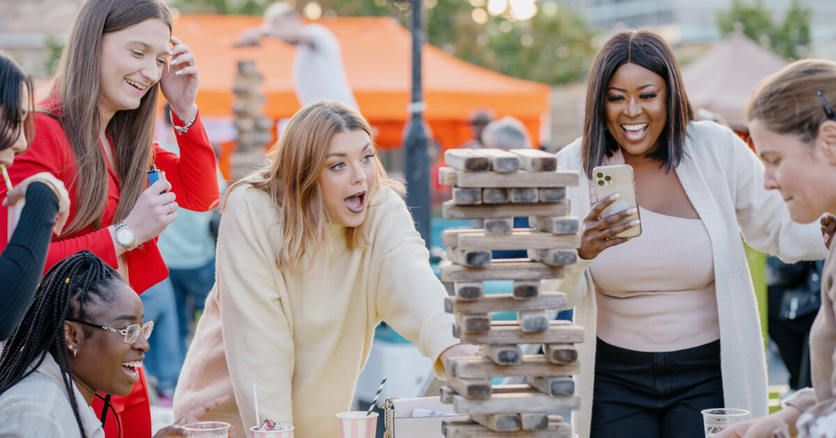 Jumbo Topple Blocks at Roof East - Roof East